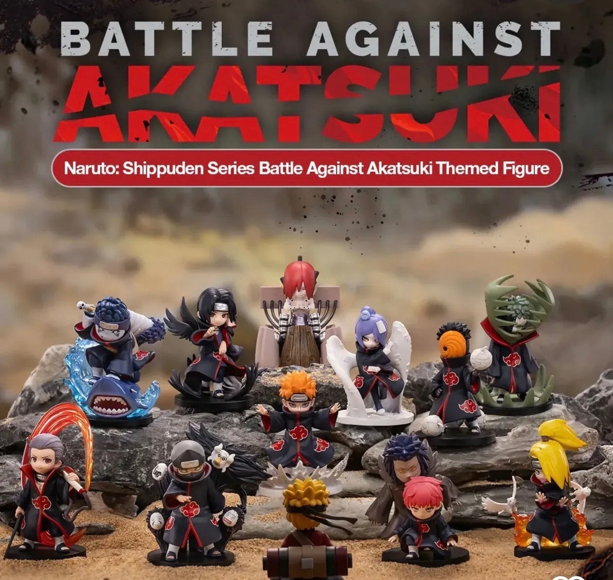 Naruto: Shippuden Series Battle Against Akatsuki Themed Figurine (Blin ...